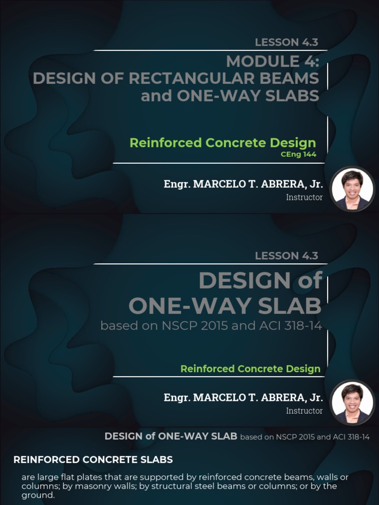 4.3 - Design of One-Way Slab Based On NSCP 2015 and Aci 318-14 | PDF ...