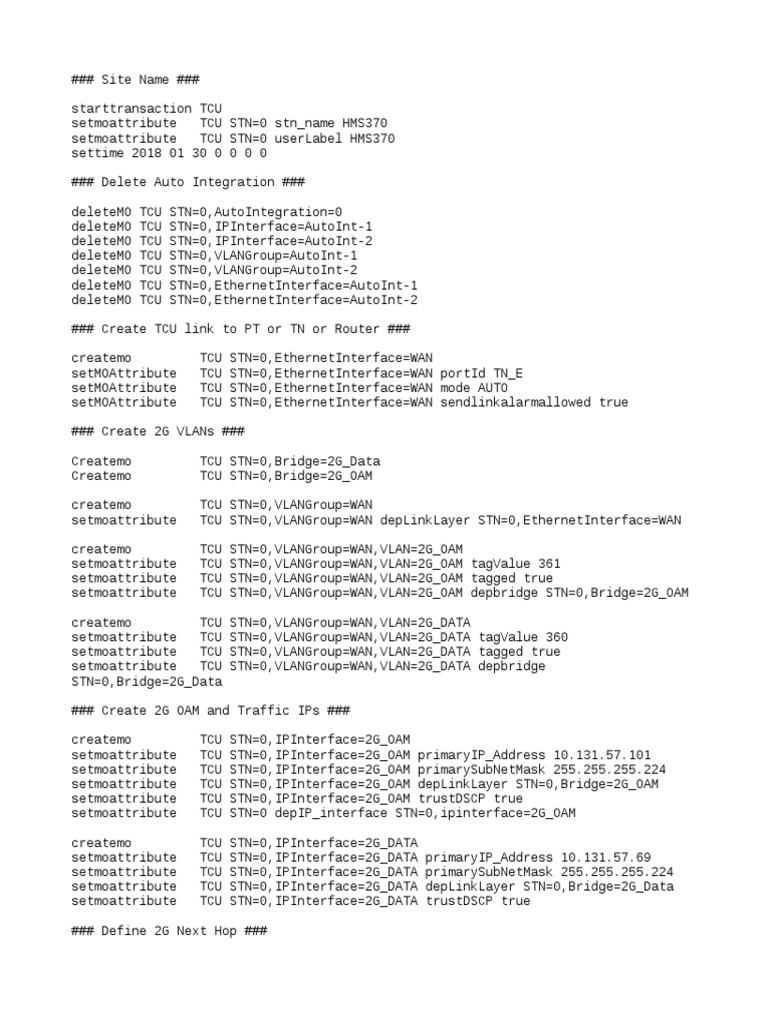 TCU Configuration for 2G and 3G Networks | PDF | Telecommunications ...