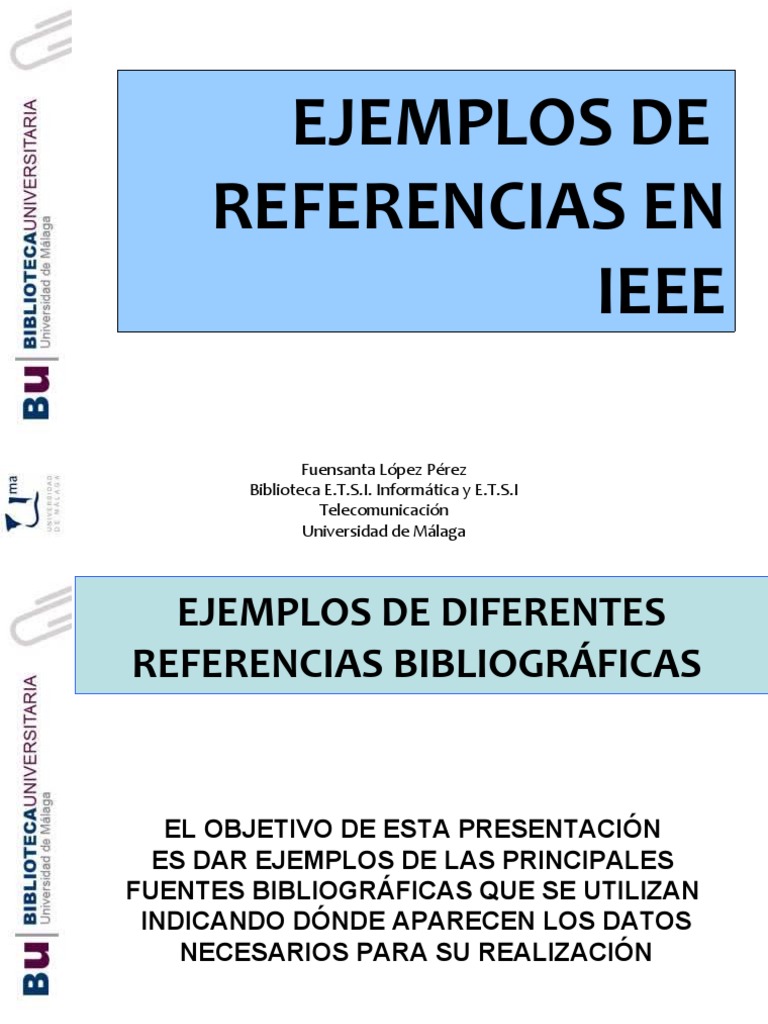 Ejemplos de Referencias en Formato IEEE | PDF | Ciencia y Tecnología ...