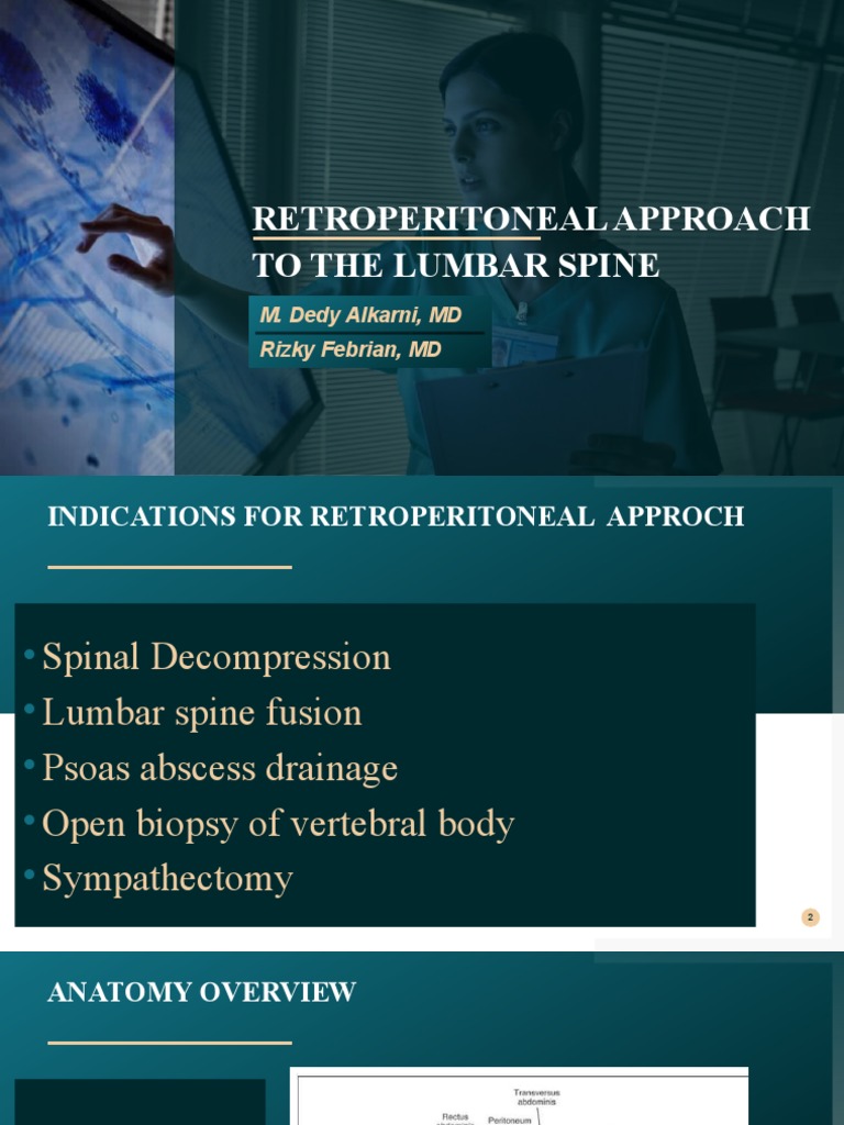 Retroperitoneal Approach To The Lumbar Spine Updated | PDF | Abdomen ...
