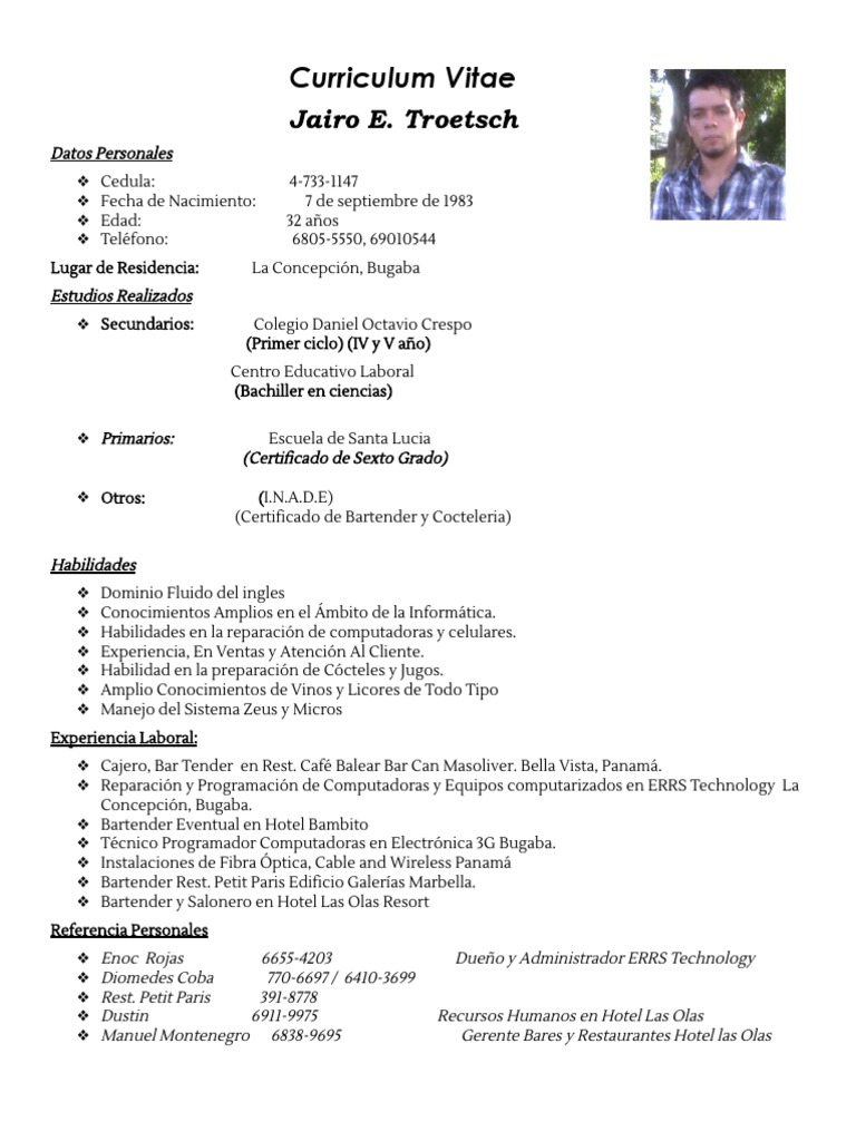Curriculum Vitae Jairo | PDF