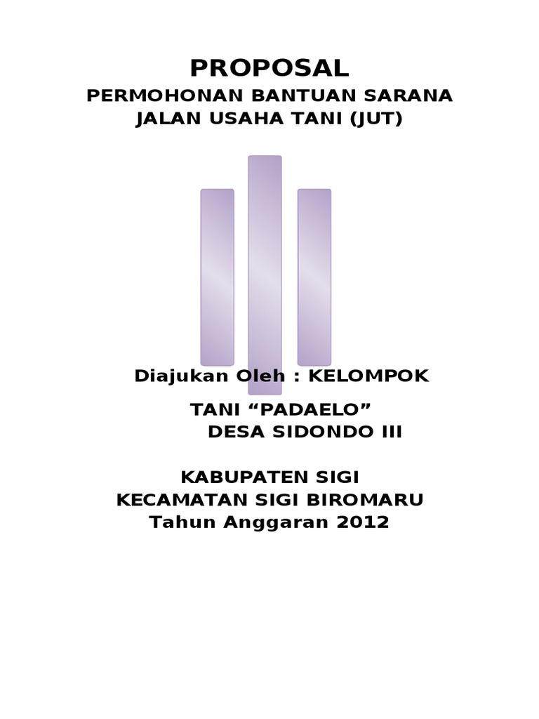 Contoh Proposal Jalan Usaha Tani | PDF