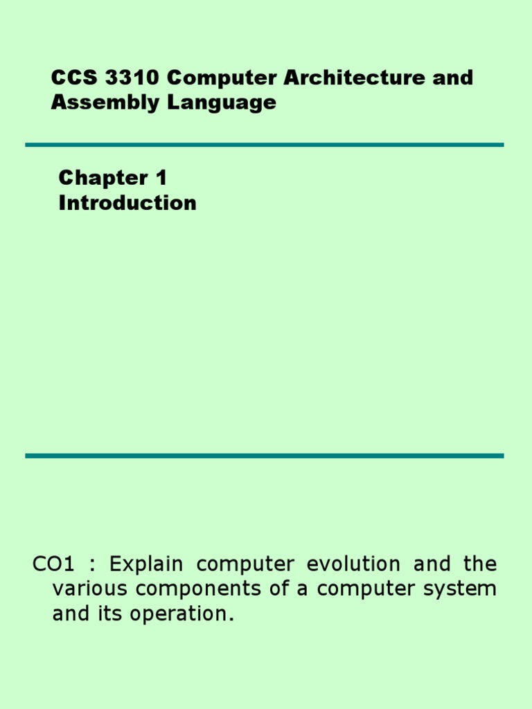 CO1 Chapter 1 Introduction | PDF | Input/Output | Central Processing Unit