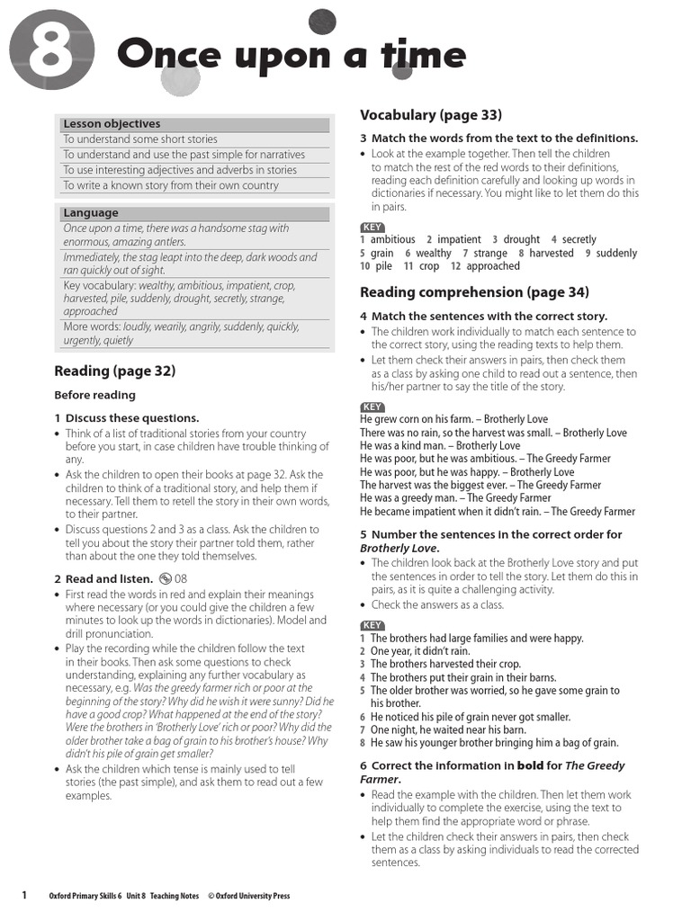 Once Upon A Time: Vocabulary (Page 33) | PDF | Adverb | Word