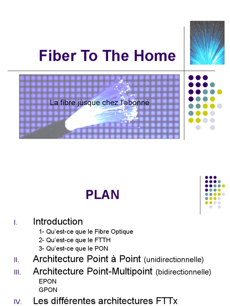 Expose FTTH | PDF | Fibre optique | FTTx