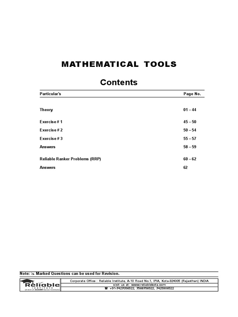 1 Mathematical Tools | PDF | Derivative | Trigonometric Functions