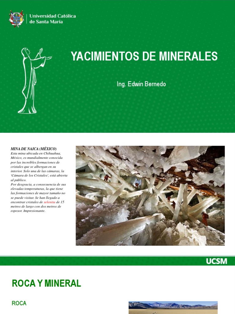 Semana 04 - Yacimientos de Minerales | PDF | Roca (geología) | Roca ígnea