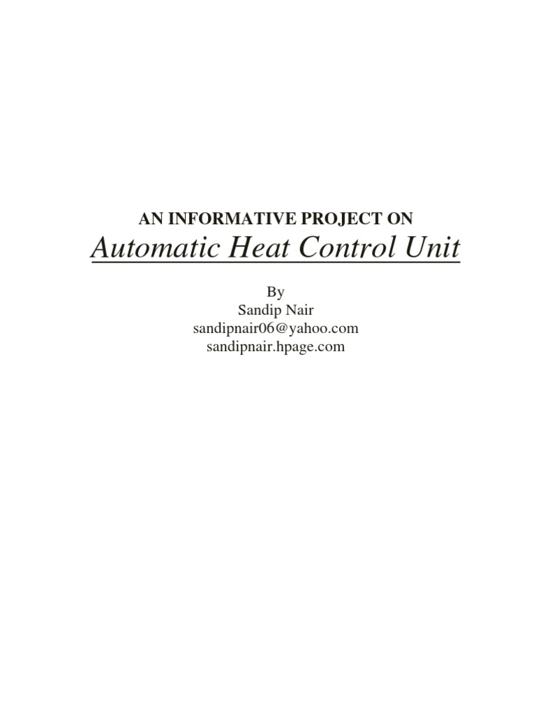 Heat Control Unit | PDF | Electrical Resistance And Conductance | Relay