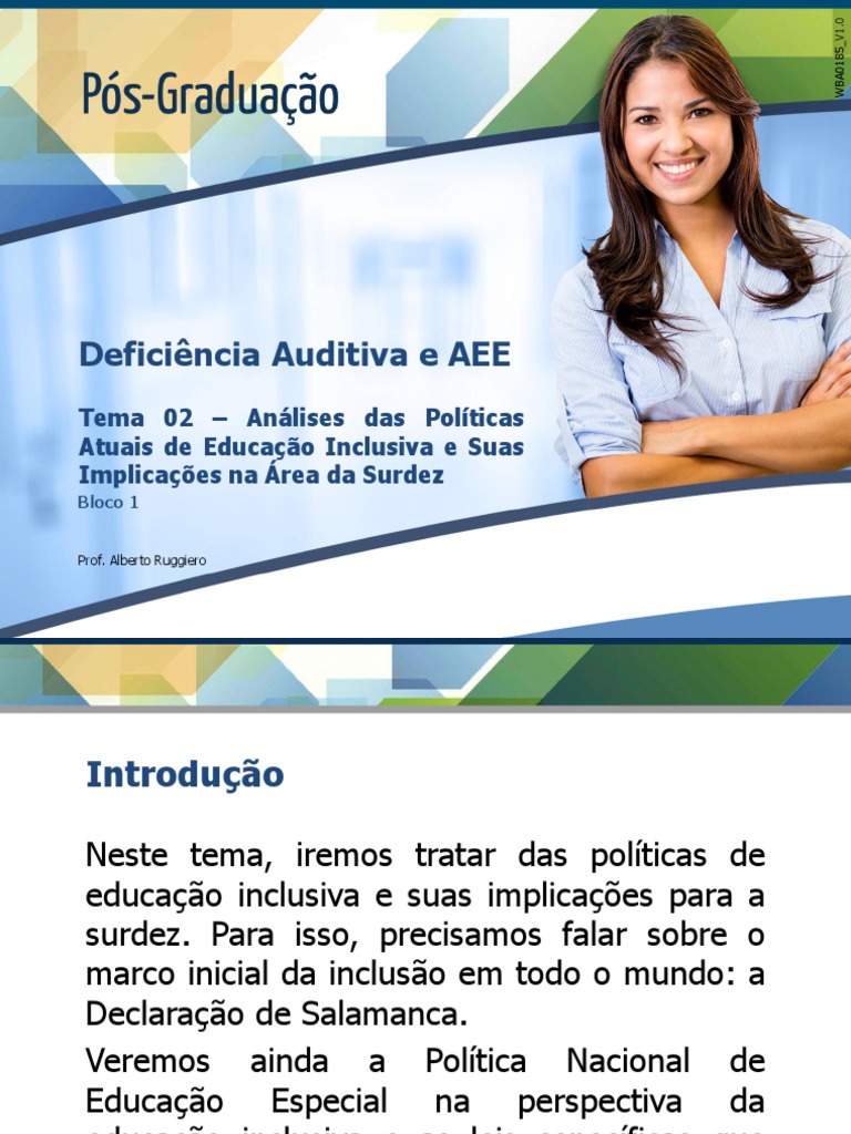 Slides 2 | PDF | Educação Especial | Inclusão (Educação)