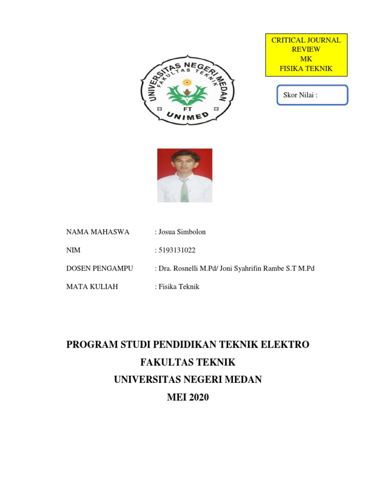 Review Jurnal Fisika Teknik Unimed | PDF | Karier & Perkembangan | Seni