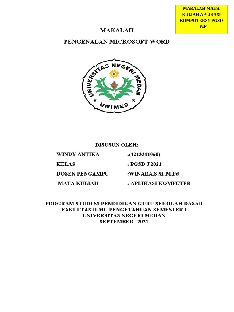 Makalah Microsoft Word | PDF