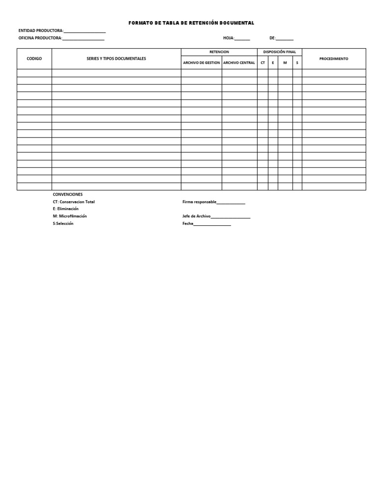 Formato para Ejercicio TRD | PDF | Estudios de idiomas extranjeros