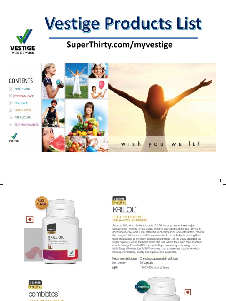 Vestige Products List Superthirty 1 | PDF | Diet & Nutrition | Dietary ...