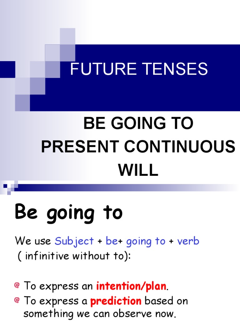 Future Tenses: Be Going To & Will | PDF