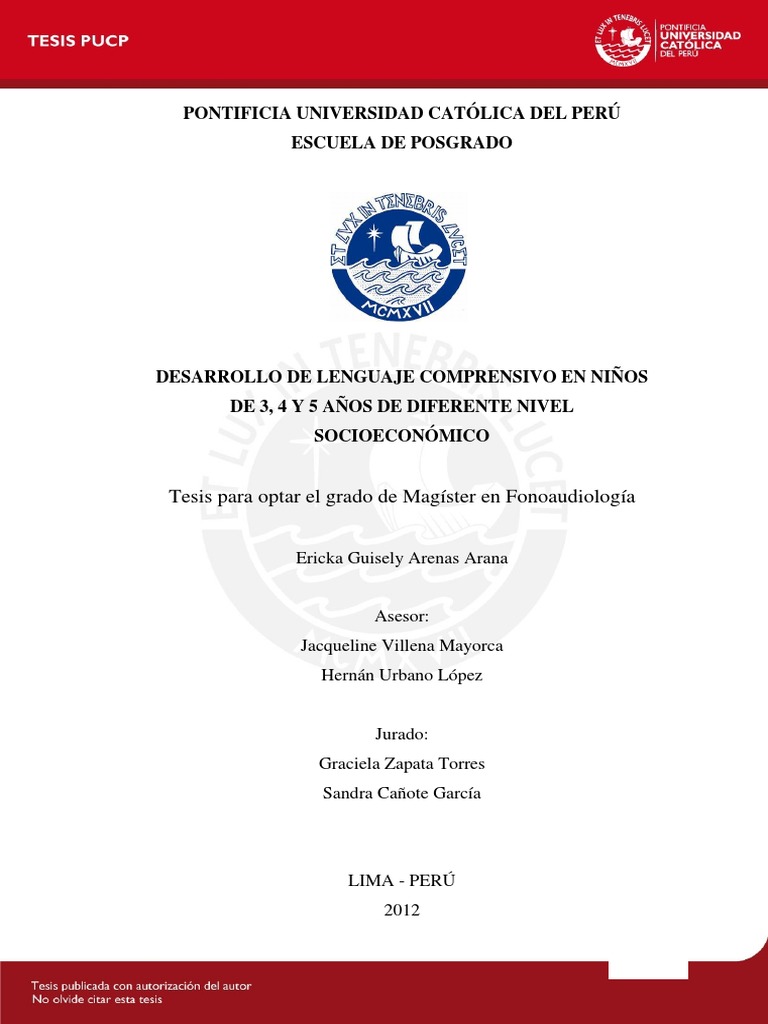 Arenas Arana Ericka Lenguaje Comprensivo | PDF | Aquisición de idioma ...