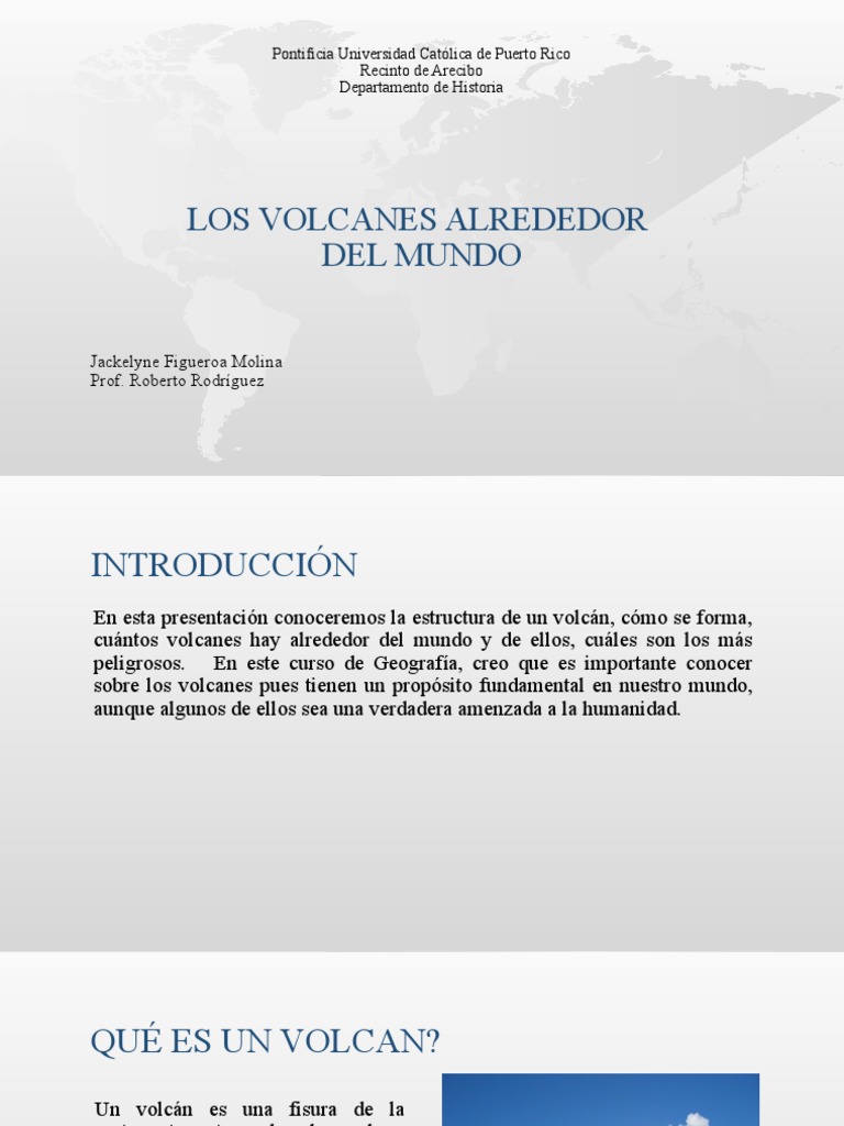 Los Volcanes Alrededor Del Mundo | PDF | Volcán | Tipos de erupciones ...