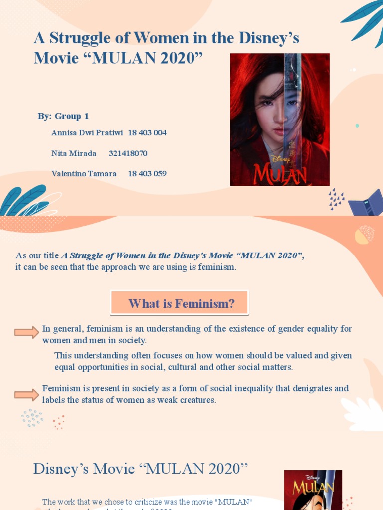 Literary Criticism - Feminism (Mulan 2020) | PDF | Gender Studies ...