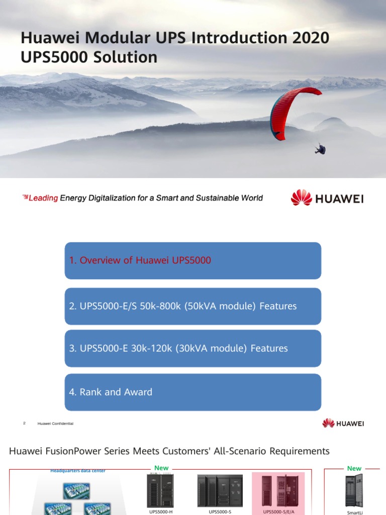 Huawei Modular UPS Introduction 2020 | PDF | Power Supply | Capacitor