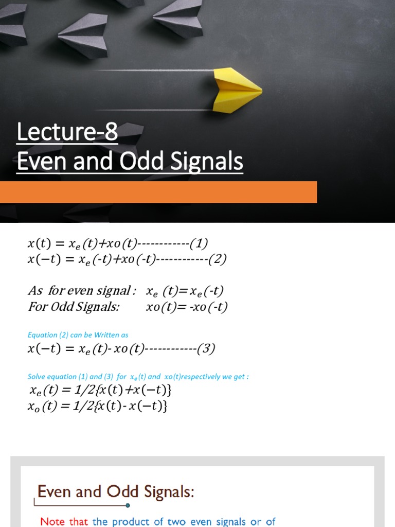 Lec 8 Even Odd Examples 24 - 12 - 20 | PDF