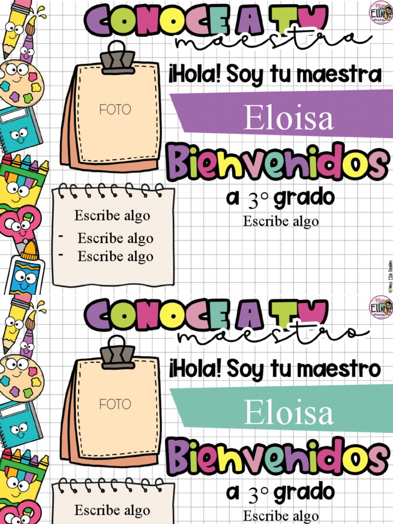 Meet Your Teacher Conoce A Tu Maestro Editable @MHMJES's Video Tweet