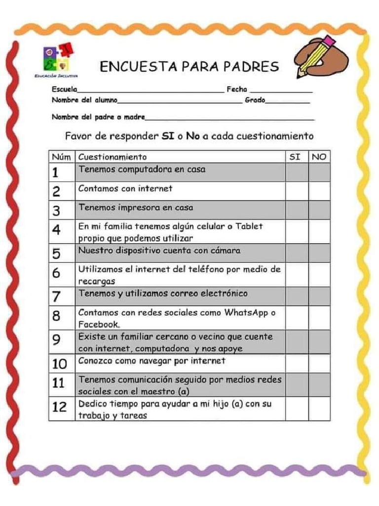 Encuesta para Padres | PDF