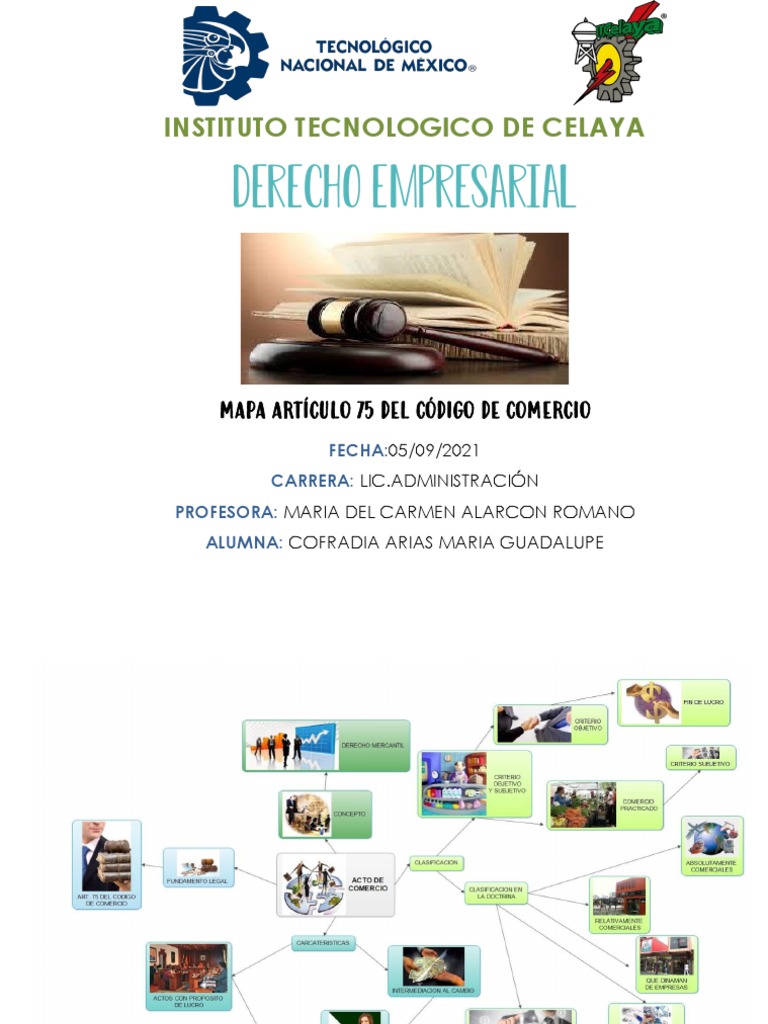 Mapa Artículo 75 Del Código de Comercio Guadalupe Cofradia | PDF | Comercio | Dinero