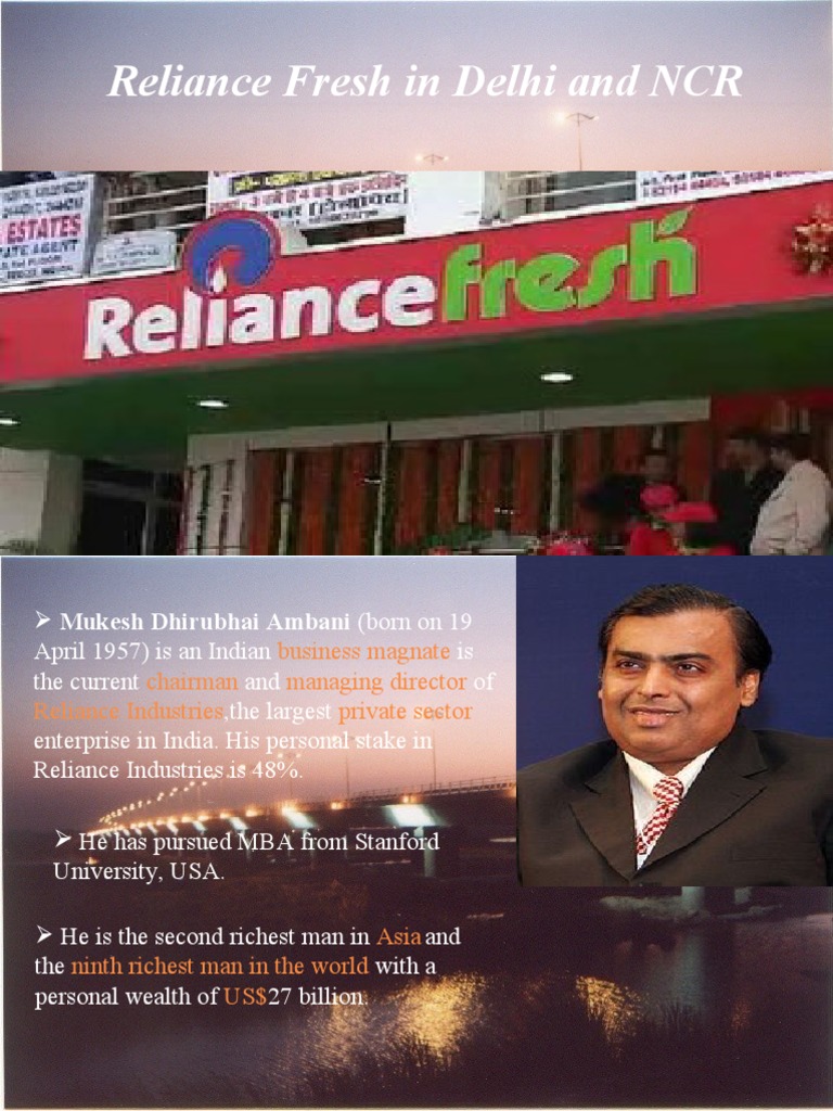 Reliance Fresh in Delhi and NCR | PDF