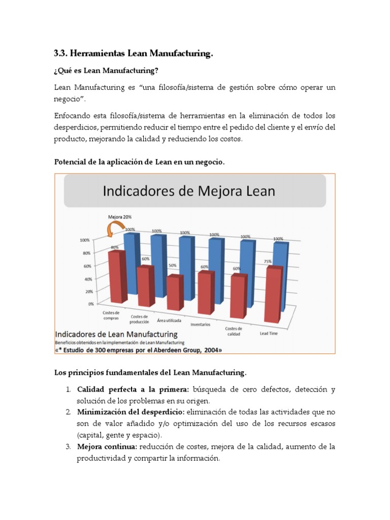 3.3 Herramientas Lean Manufacturing | PDF | Lean Manufacturing ...