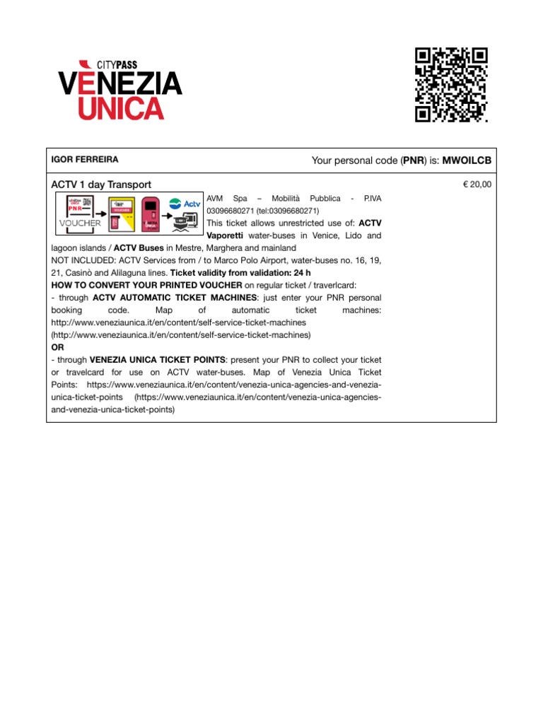 VeneziaUnica City Pass | PDF | Venice | London