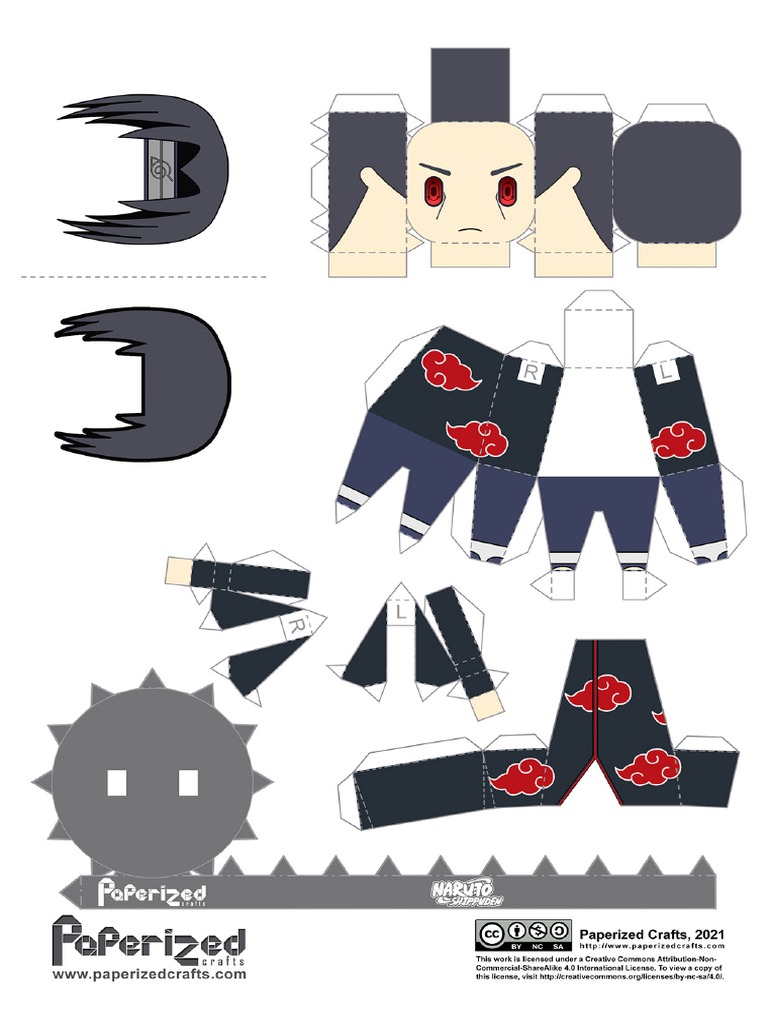 Naruto - Shippuden - Itachi Uchiha Papercraft | PDF