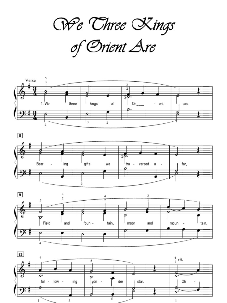 We Three Kings Easy Piano | PDF | Livres de cuisine, nourriture et vin ...