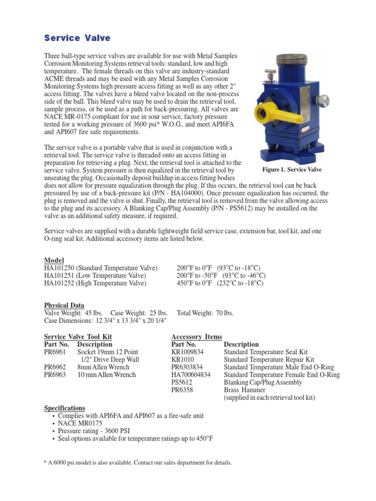 Figure 1. Service Valve | PDF | Valve | Electrical Connector