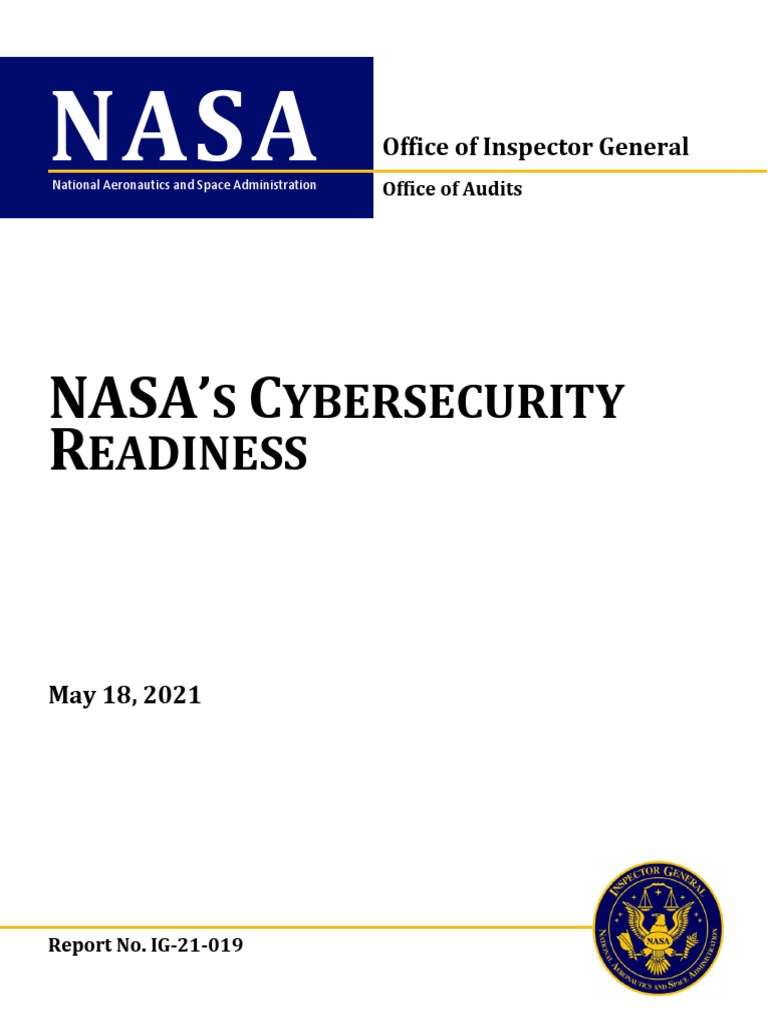 NASA's Cybersecurity Readiness Report | PDF | Computer Security | Security