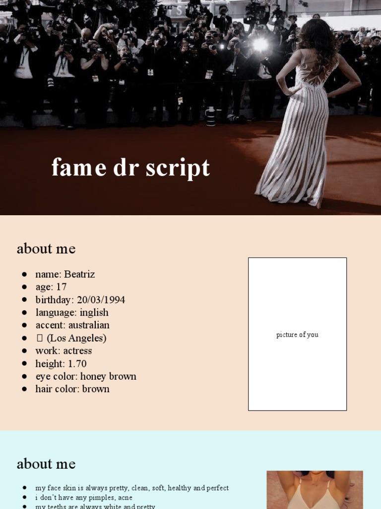 Fame DR Script Template | PDF