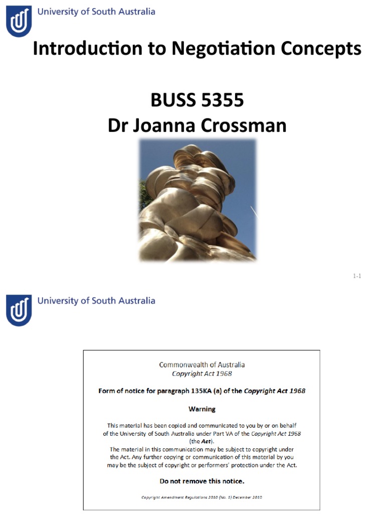 Introduction To Negotiation Workshop 1 | PDF | Negotiation | Brainstorming