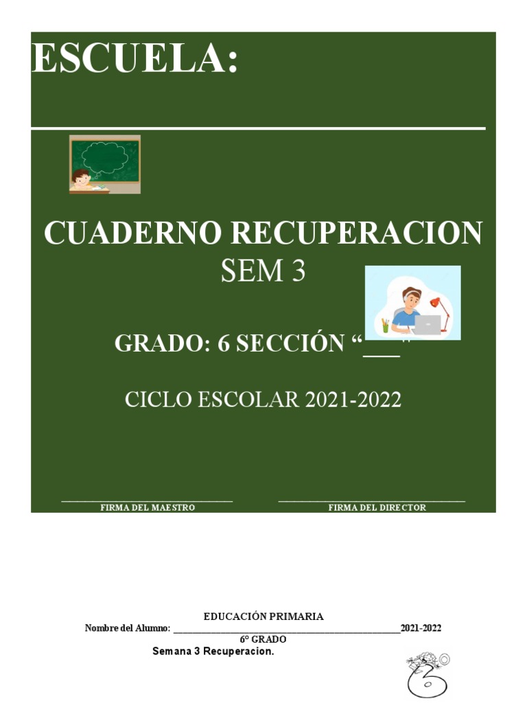 6to Cuaderno Recuperacion Sem3 | PDF | Diseño gráfico