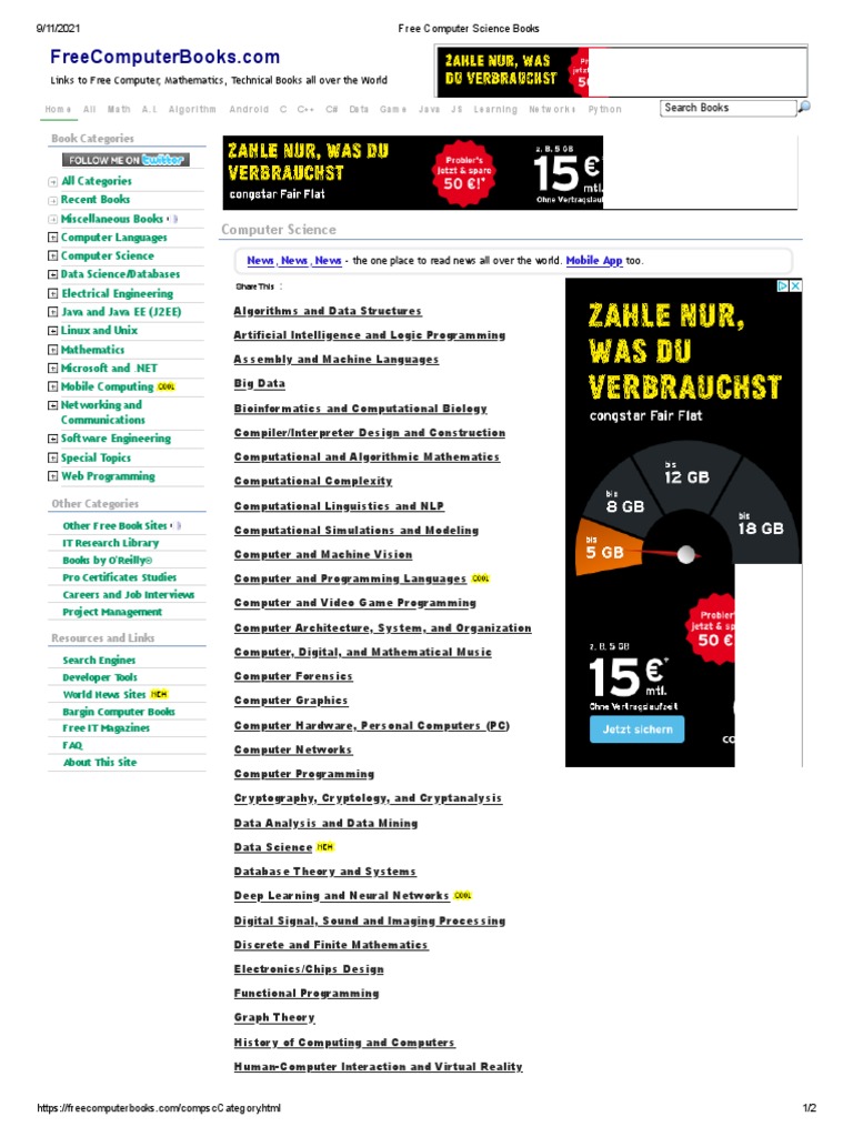 Computer Science: Book Categories | PDF | Computer Science | Computing