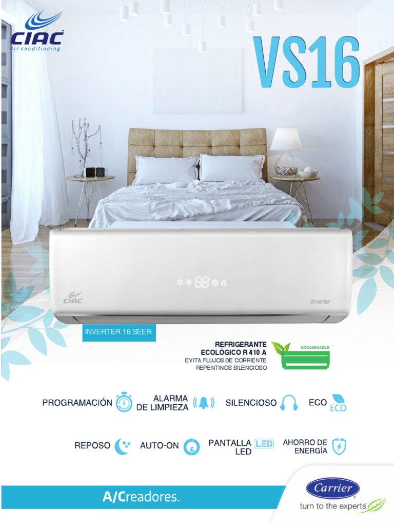 Inverter CIAC 16 SEER: Modelo Frío | PDF | Termodinámica | Ingeniería ...