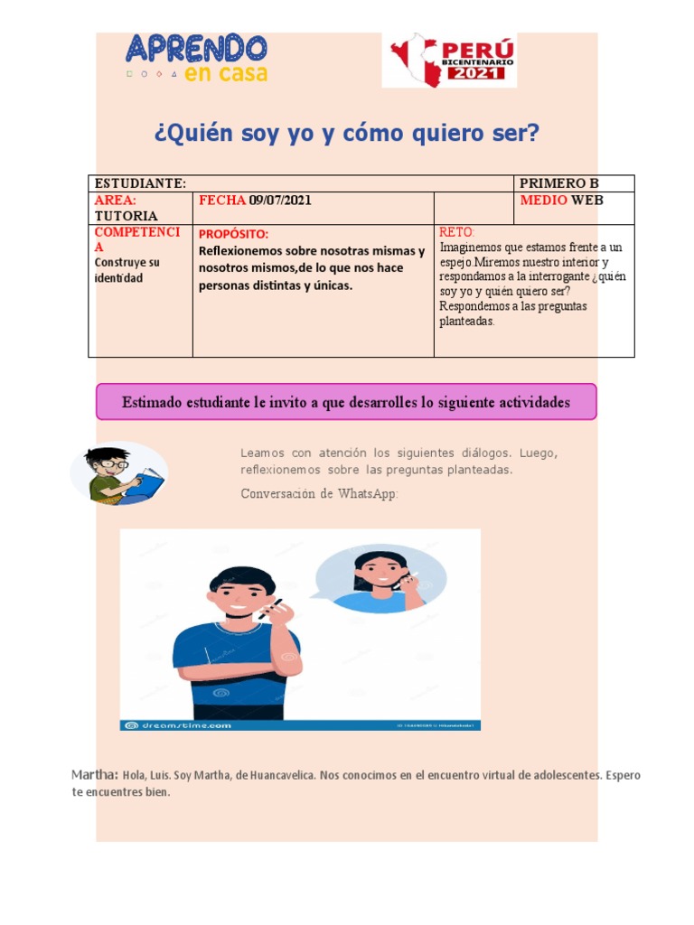 PRIMERO-Quién Soy Yo y Cómo Quiero Ser | PDF | Adultos | Adolescencia