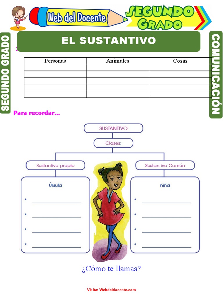 Actividades de Sustantivos para Niños | PDF | Sustantivo | Morfología