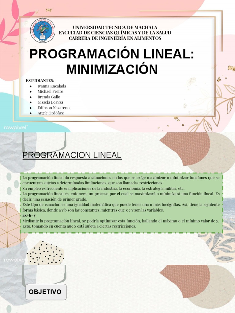 Programacion Lineal Exposion Dop | PDF | Programación lineal | Ecuaciones