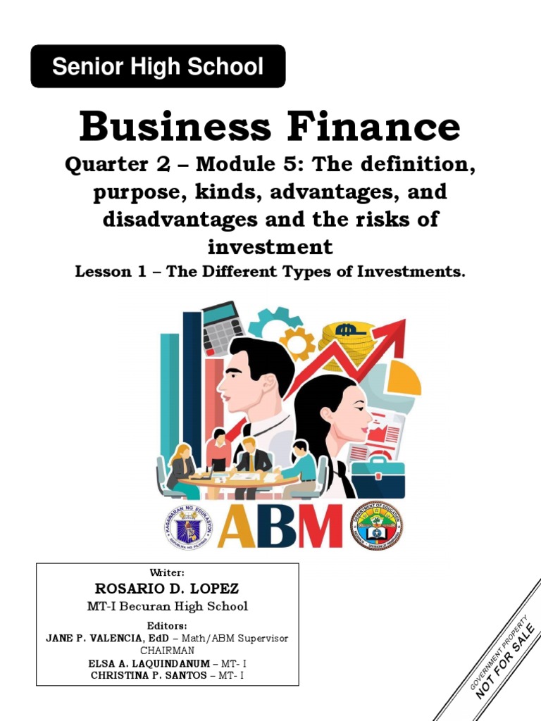 Business Finance: Senior High School Senior High School Senior High ...