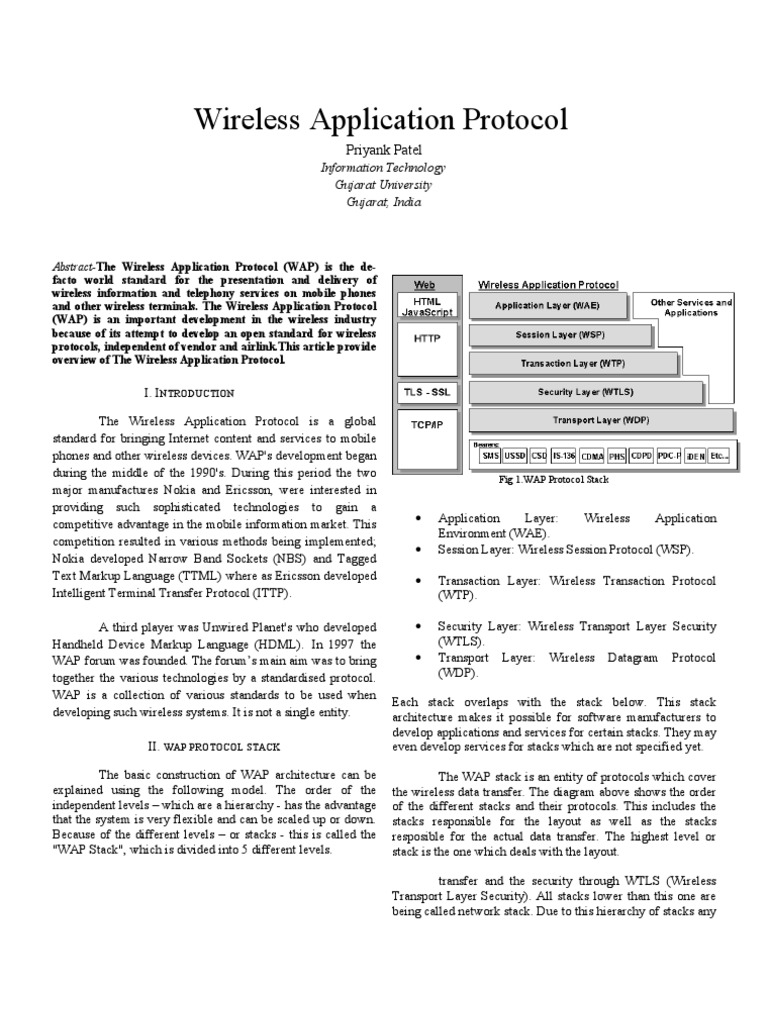 White Paper of WAP | PDF | Internet Protocol Suite | Proxy Server
