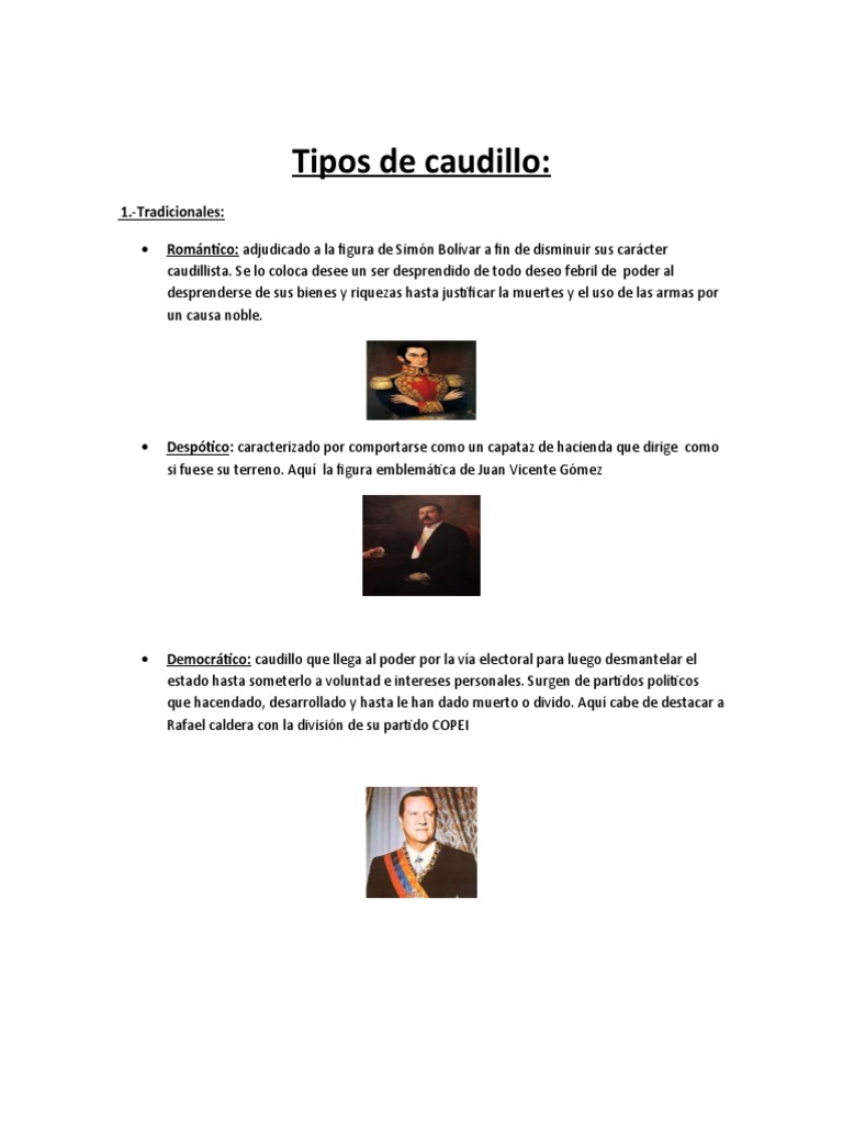 Tipos de Caudillo | PDF