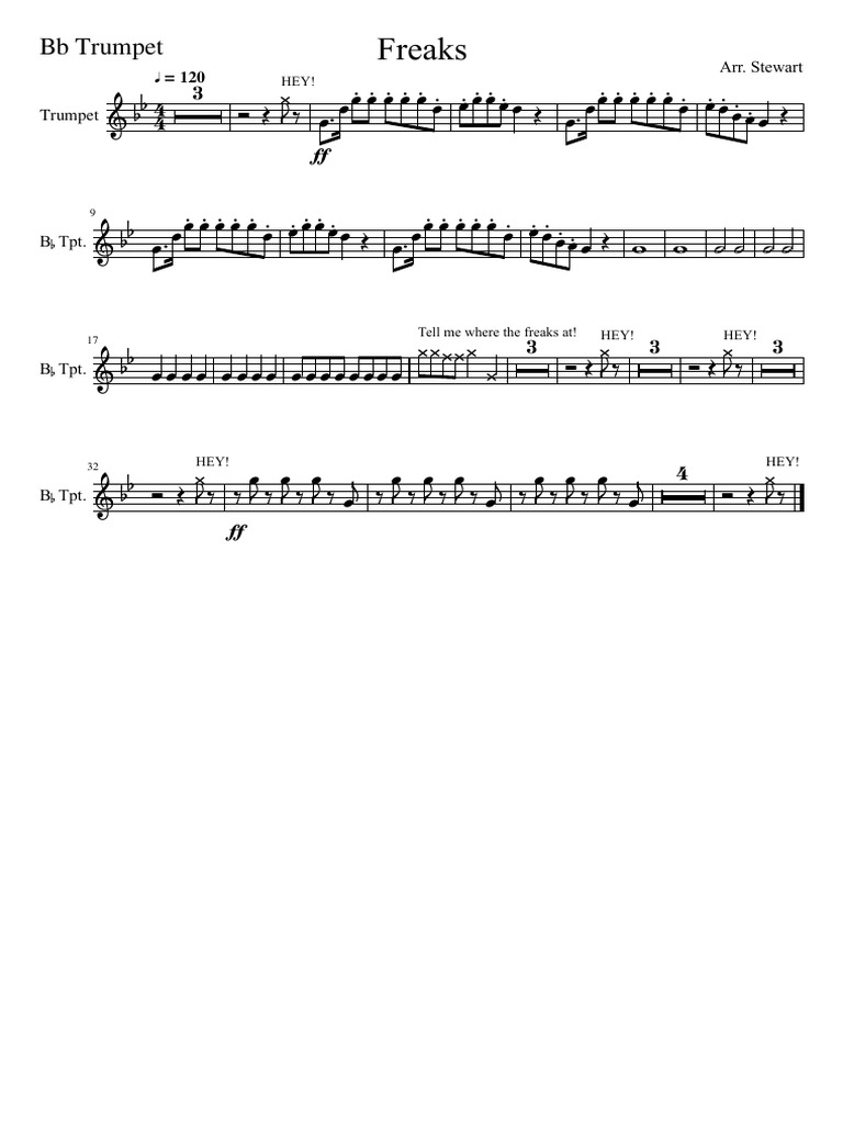Freaks Timmy Trumpet-Bb - Trumpet | PDF