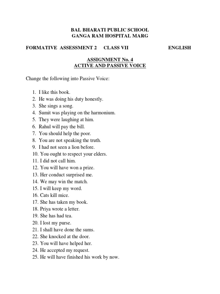 CBSE Class 7 English Practice Worksheet | PDF