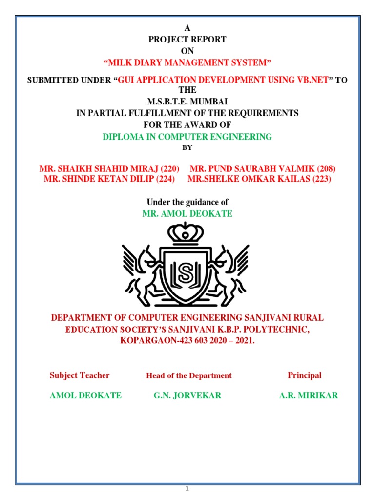 Milk Diary Management System | PDF | Graphical User Interfaces | Computing
