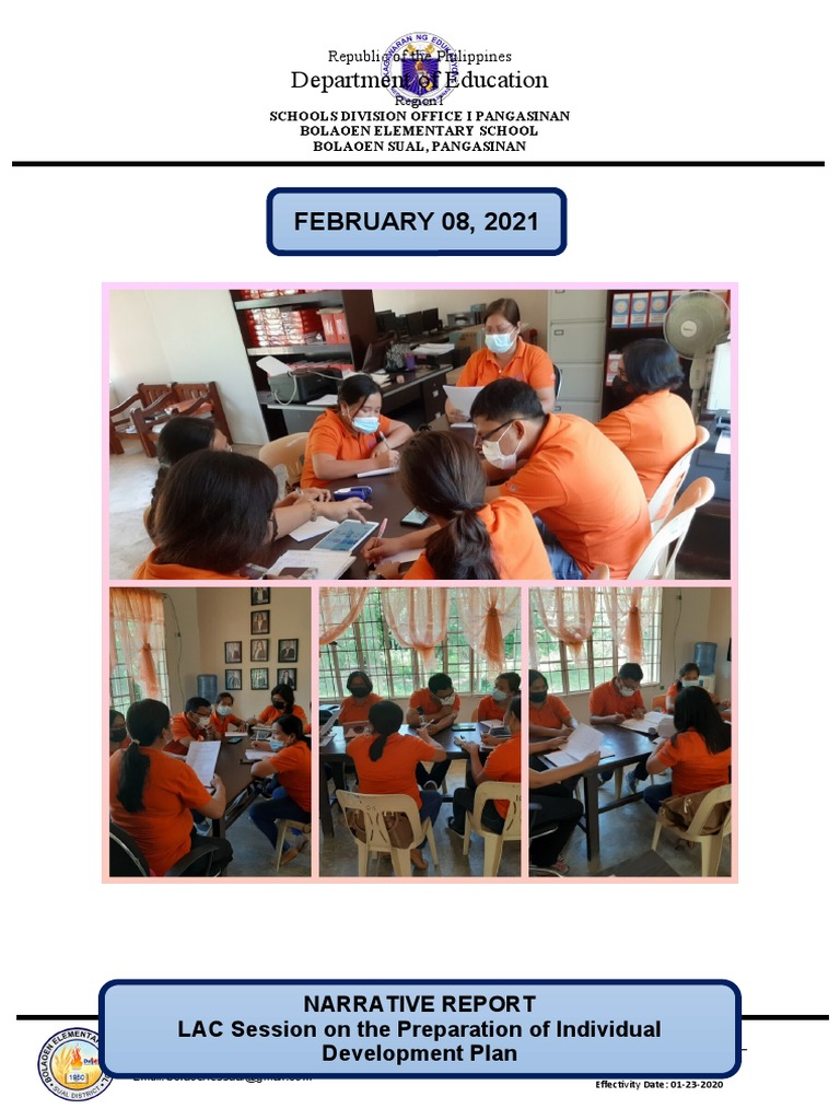 SLAC Narrative Reports | PDF | Teachers | Applied Psychology