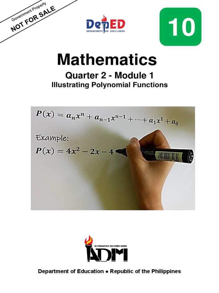 Grade10 Quarter2 Module1 Illustrating Polynomial Functions Version3 | PDF | Polynomial ...