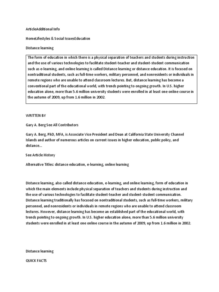 Distance Learning RRL | PDF | Distance Education | Educational Technology